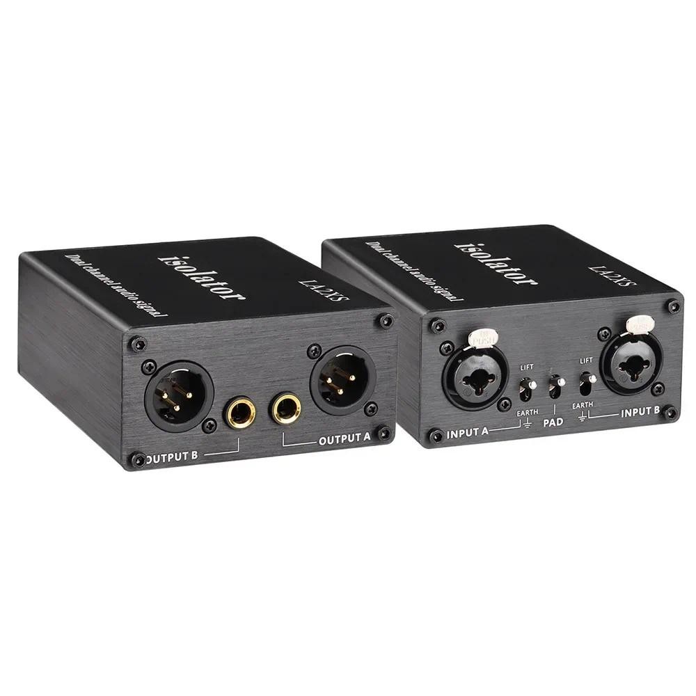 LA2XS Audio Isolator Dual RCA และ XLR ลดเสียงรบกวนกรองลดเสียงรบกวน Dual ...