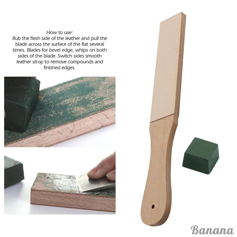 [ในสต็อก] Leather Strop Set Leather Sharpening Board Buffing with ...
