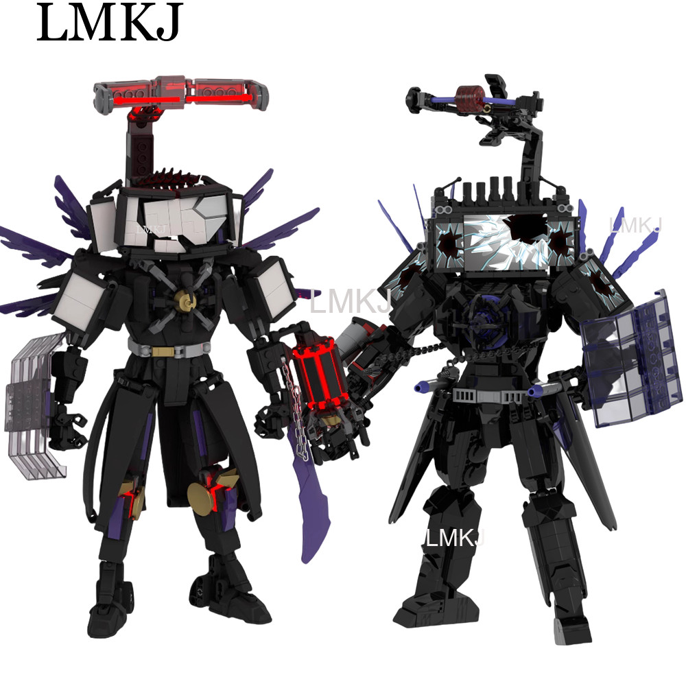 Moc Lego Skibidi Toilet Titan TV man Building Blocks Battle Damaged ...