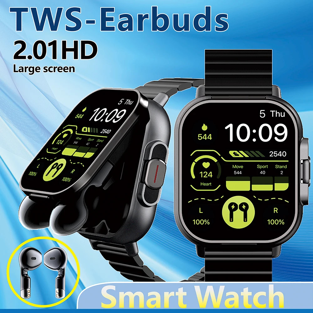 Gps สมาร์ทวอท์ช D8 TWS 2-in-1 ชุดหูฟัง Bluetooth Talk Heart Rate ความดันโลหิตหูฟังตรวจสอบสุขภาพ ...