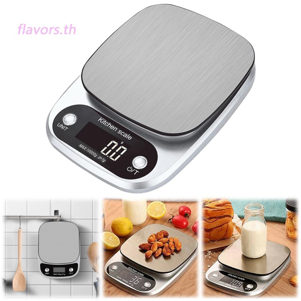 10kg Electronic Digital Food Scale สแตนเลส LCD Cooking Baking Scale ...