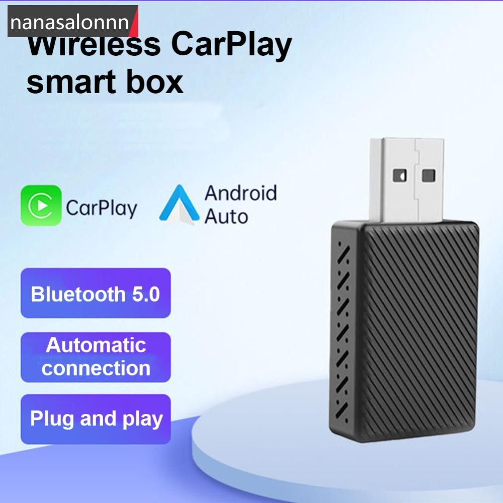 Nanasn| Mini 2 in1 Auto Wireless CarPlay & Android อะแดปเตอร์ไร้สาย ...