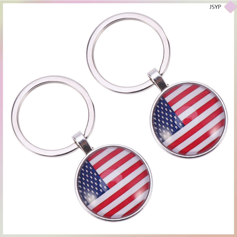 American Flag Key Chain พวงกุญแจรักชาติ Usa Men and Women junshaoyipin ...
