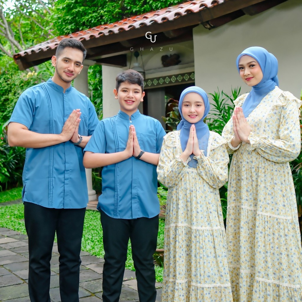 ชุดเสื้อผ้าคู่ครอบครัว Ghazu Lily Srimbit Eid 2025 | Shopee Thailand