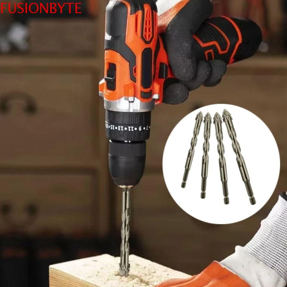 FUSIONBYTE 5 ชิ้นเจาะหัว, สี่-Flute ความแข็งสูงประหลาดเจาะ Bit, ฮาร์ดแวร์เครื่องมือหยัก ...