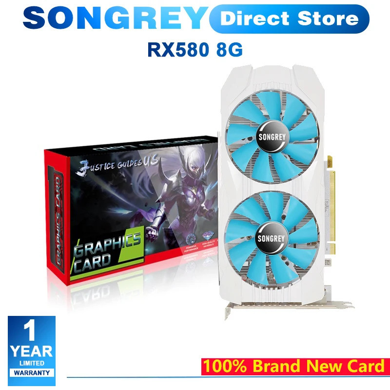 SONGREY RX 580 590 GME GTX 1660 Super 1660 Ti 1050 Ti การ์ดกราฟิกเกม 8 ...