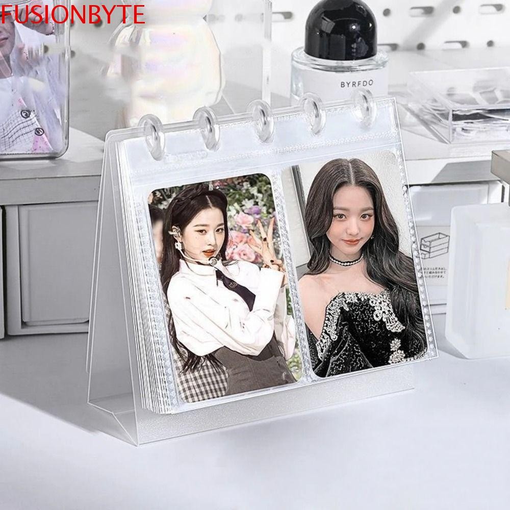 FUSIONBYTE อัลบั้มภาพตั้งโต๊ะโปร่งใส, กรอบรูป 5 หลุมปฏิทินตั้งโต๊ะอัลบั้มรูปไอดอล, หลวมใบ 2/3 กร ...