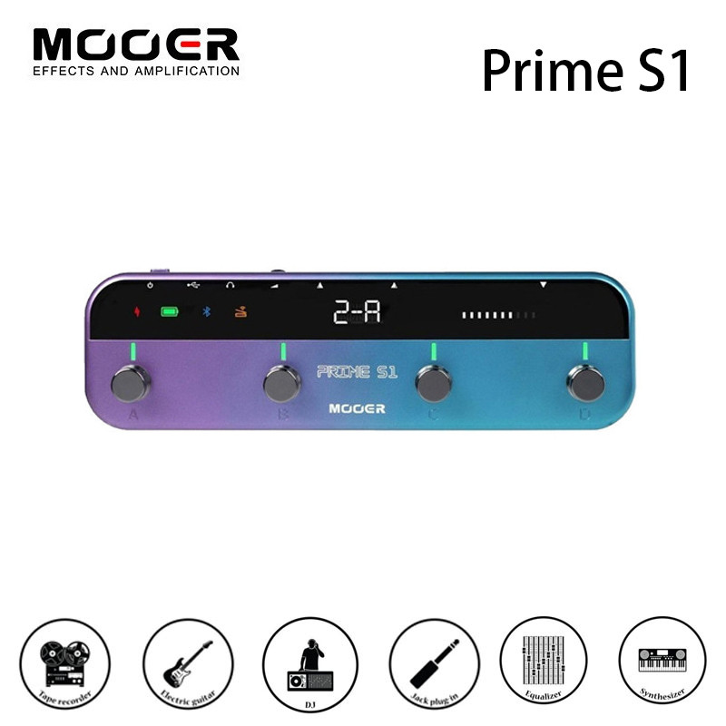 MOOER Prime S1 Multi-Effects โปรเซสเซอร์สเตอริโอกีตาร์ไฟฟ้าเหยียบไร้สาย ...