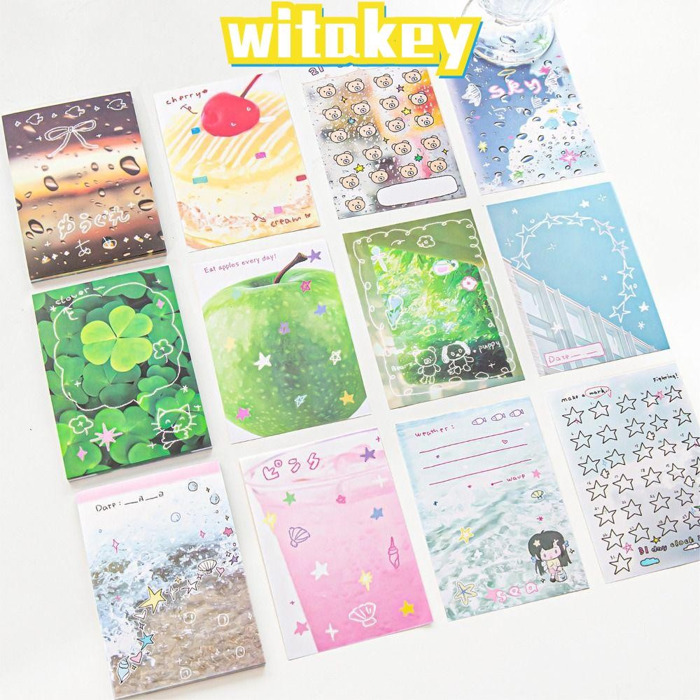 WITAKEY สมุดบันทึกไดอารี่, 60 แผ่นรอบแผ่นบันทึกซีรีส์ความฝัน, การ์ตูนของขวัญอเนกประสงค์ Sticky ...