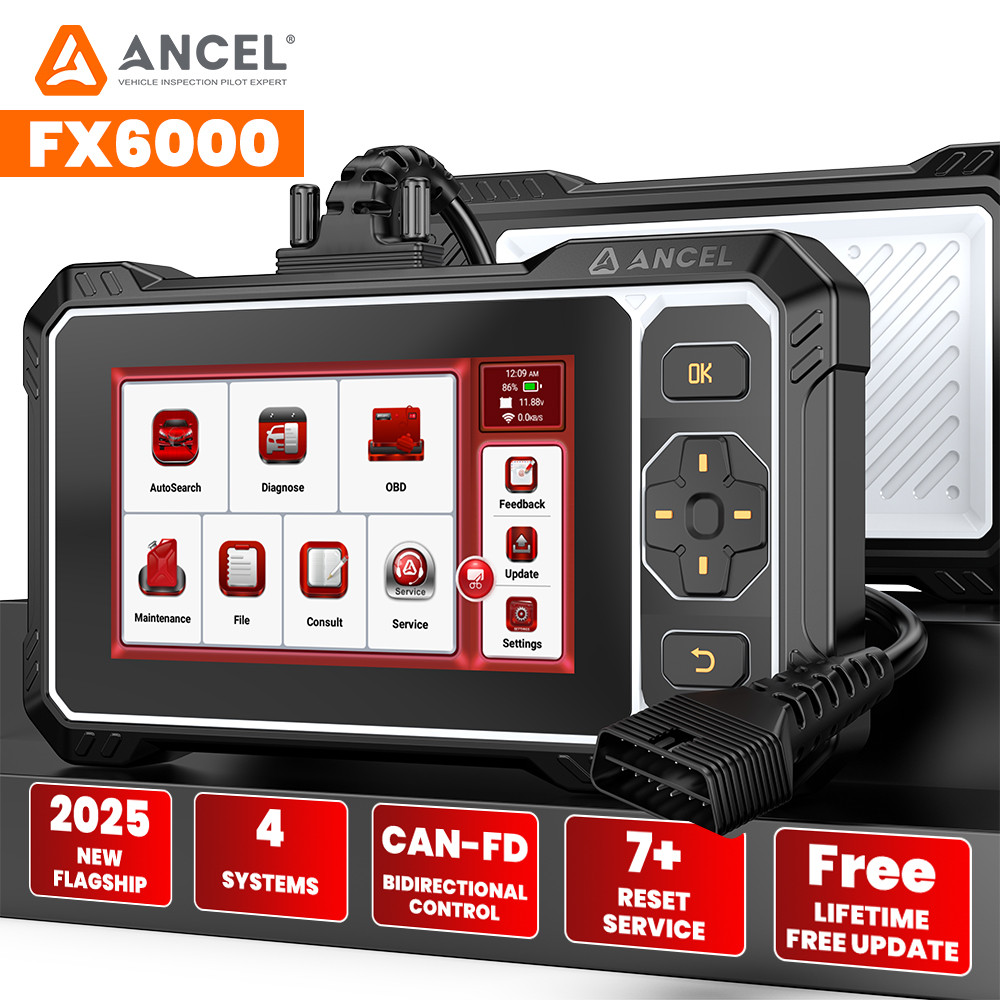 Ancel FX6000 OBD2 เครื่องสแกนเนอร์ เครื่องมือวินิจฉัยรถยนต์ทั้งระบบ ...