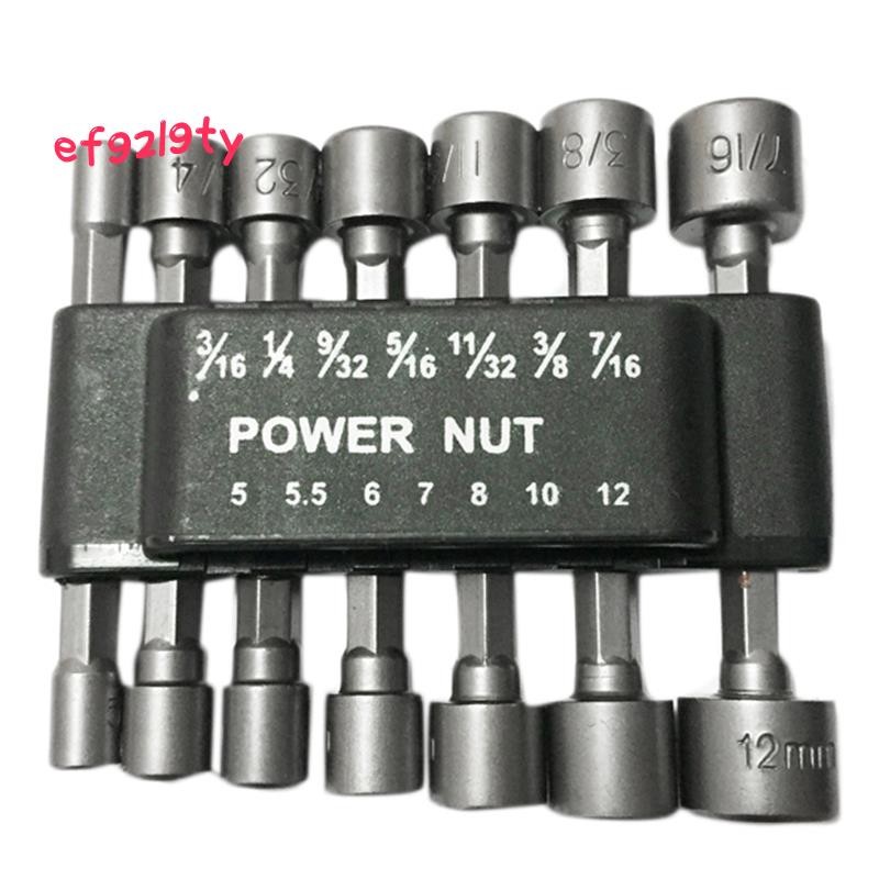 14 PCS Power Nut Driver Bit Set WITHOUT MAGNETIC เมตริกซ็อกเก็ตประแจสก ...