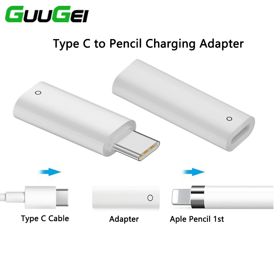 Guugei Aple Pencil 1st อะแดปเตอร์ชาร์จ Type C ถึง iPencil Charger ...