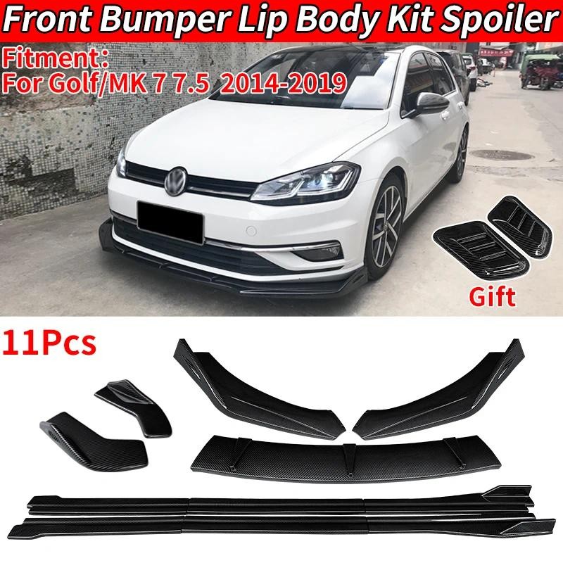สําหรับ Volkswagen Golf 7 MK7 MK7.5 GTI 2014-2019 รถกันชนด้านหน้า Splitters สปอยเลอร์ด้านข้าง ...