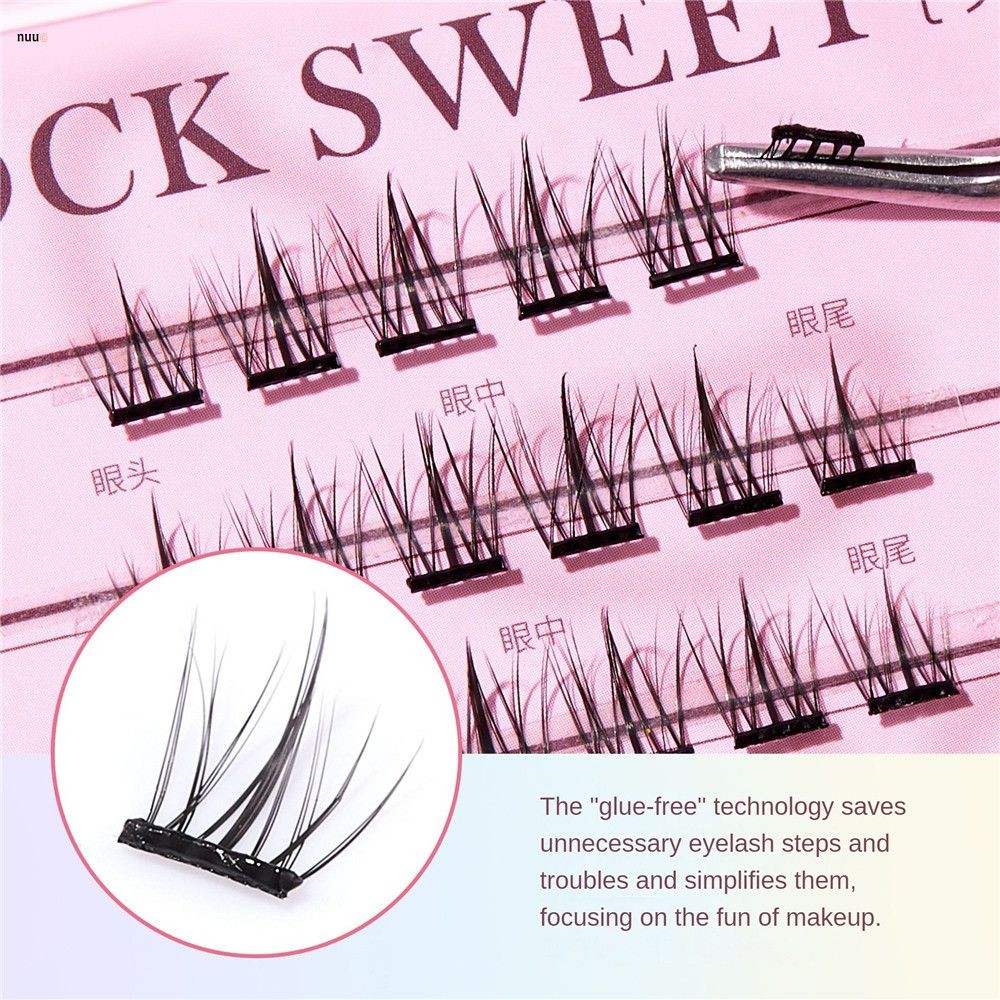 ขนตาปลอม Rock Sweetheart Gel-free Lazy Cat Elf Sunflower Natural Thick ...