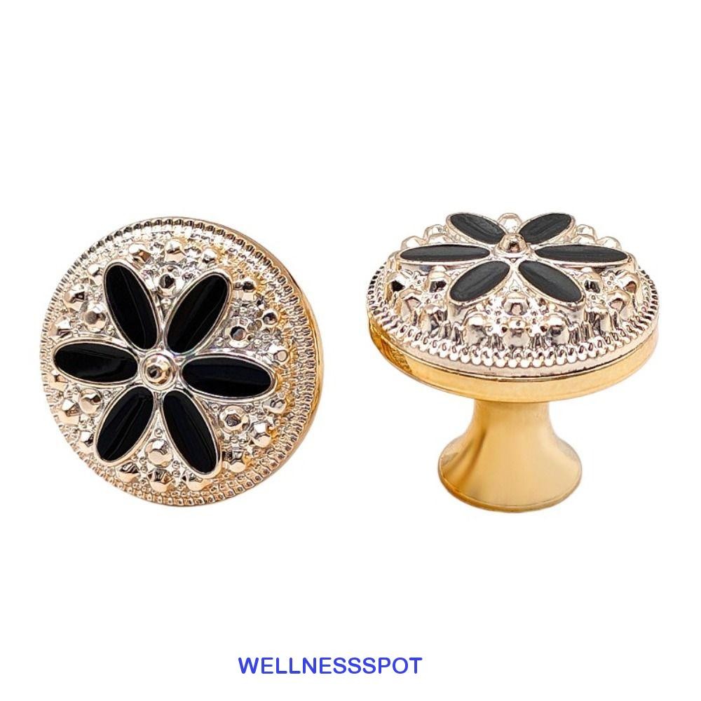 Wellnessspot 10 ชิ้นด้ามจับวงกลม, ลูกบิดเฟอร์นิเจอร์หลุมเดียวสไตล์ยุโรป, ที่จับตู้ดอกไม้พลาสติก ...