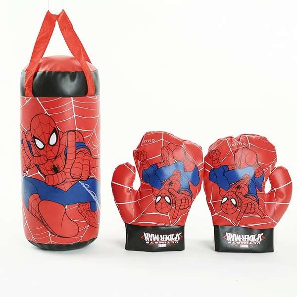 นวมต่อยมวย นวม กีฬา Marvel Spider-Man Kids Mini Boxing ถุงมือแขวนกระสอบ ...