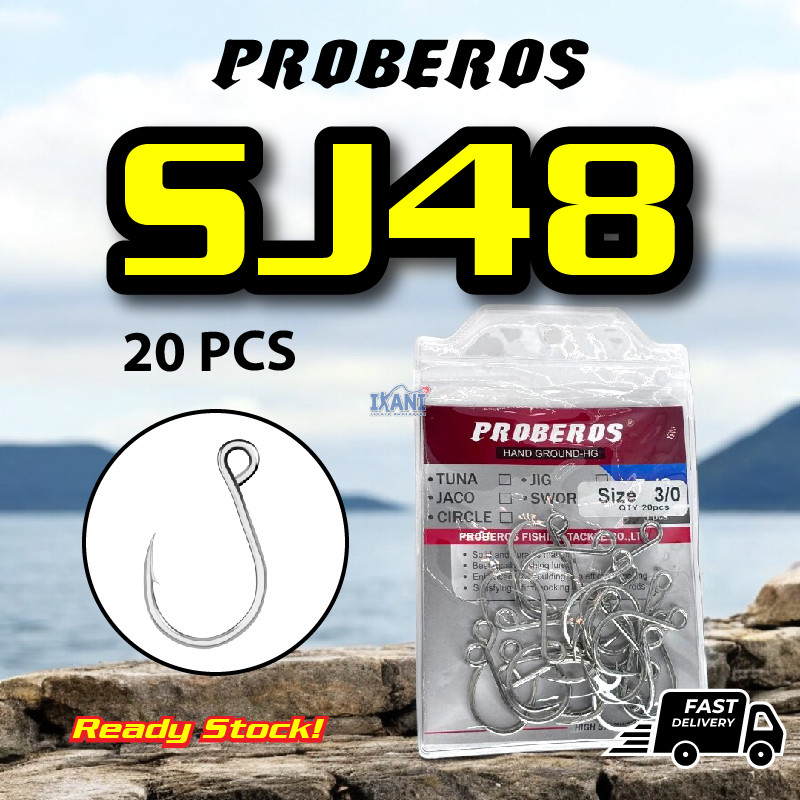 Proberos SJ48 JIGGING ตกปลาตะขอสแตนเลส MATA KAIL SINGLE HOOK GEWENG JIG ...