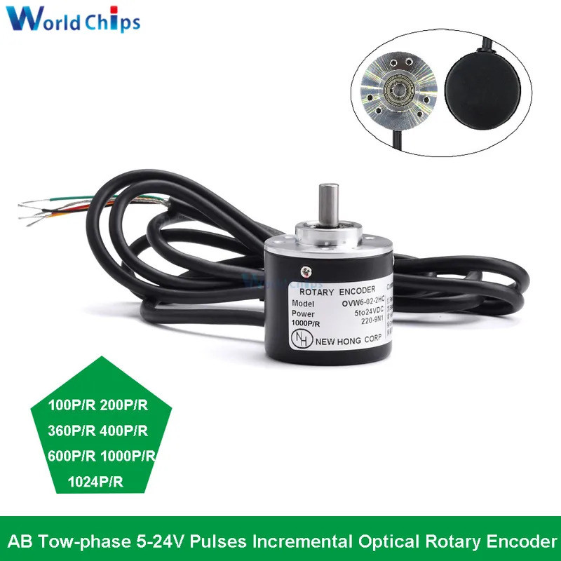 Pulses Incremental Optical Rotary Encoder 100/200/360/ 400/600/1000 ...