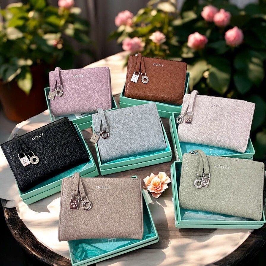 กระเป๋าตังค์ใบสั้นเรียบหรู LUCKY WALLET แบรนด์ CICELLE (ซีเซล) Y001 ...