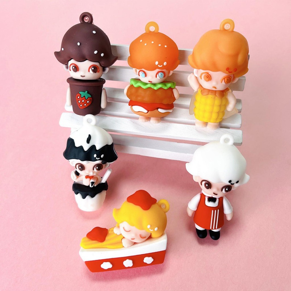 อะนิเมะรูปปั้นรูปแบบอาหารรูปตุ๊กตาตกแต่งรถเดสก์ท็อปตกแต่งตัวเลขน่ารัก ...