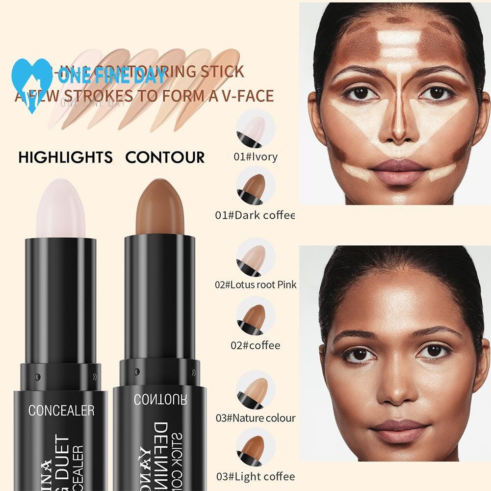 คอนซีลเลอร์ไฮไลท์แบบ Dual-end Contour Shadow Contouring Sticks ปากกาเงา ...