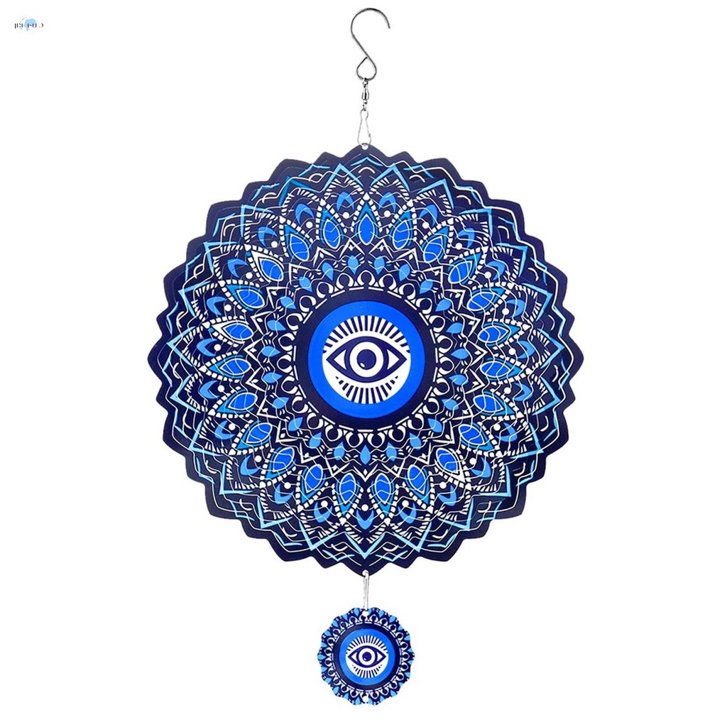 Mandala Eye Wind Spinner โลหะ 3D หมุน Windchimes Luxury Art Garden แขวน ...