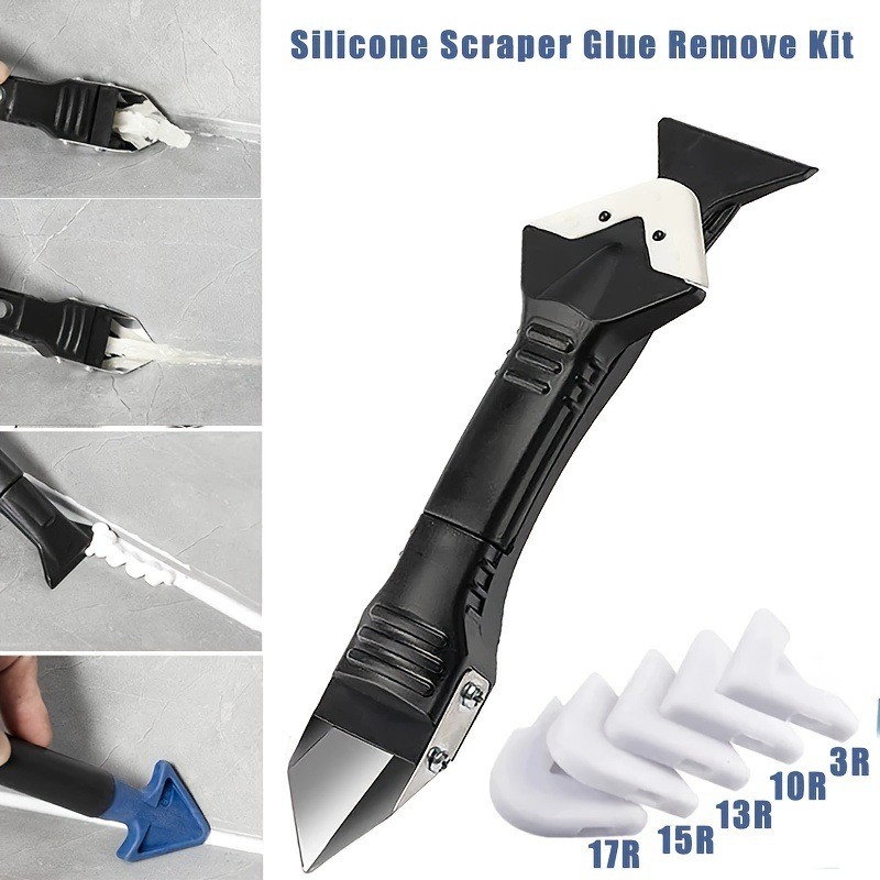 5 In 1 ซิลิโคน Scraper Sealant Smooth Remover ชุดเครื่องมือ Caulking ...