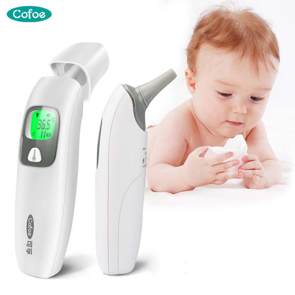 Cofoe 3 In 1 เครื่องวัดอุณหภูมิหน้าผาก และหู คําเตือนสามสี มืออาชีพ ไม่สัมผัส มัลติฟังก์ชั่น ...