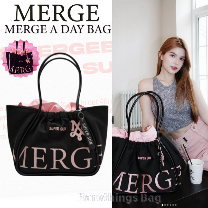 Merge A day bag Dusty Rose' รุ่นเก่าใบใหญ่ของแท้% กระเป๋า official ส่ง ...