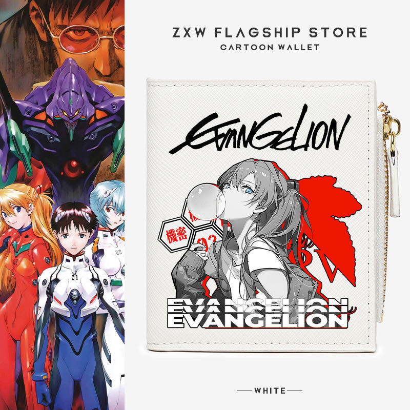 EVA Neon Genesis Evangelion แฟชั่นการ์ตูน PU หนังกระเป๋าสตางค์สุภาพสตรี ...