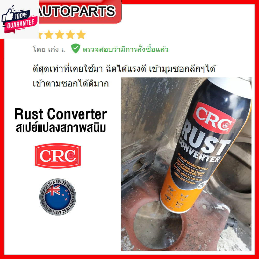 CRC Rust Converter สเปรย์ น้ำยาแปลงสภาพสนิม ล้างสนิม ดีเยี่ยมกัเหล็ก ...