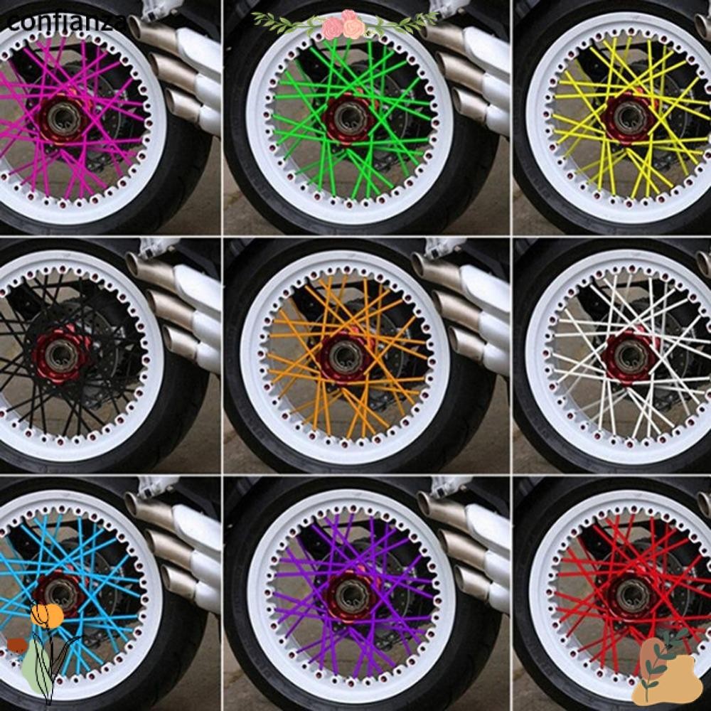 Confianza 72 ชิ้นแพ็คล้อ Spoke Wraps, Universal Dirt Bike Motocross ล้อ ...