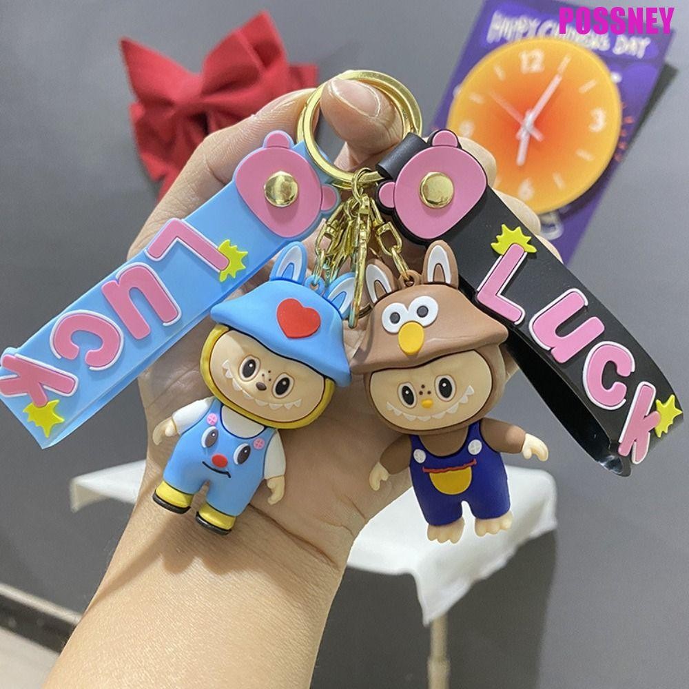 Possney Labubu จี้ PVC, การ์ตูน Anti-lost Labubu พวงกุญแจตุ๊กตา, น่ารัก ...