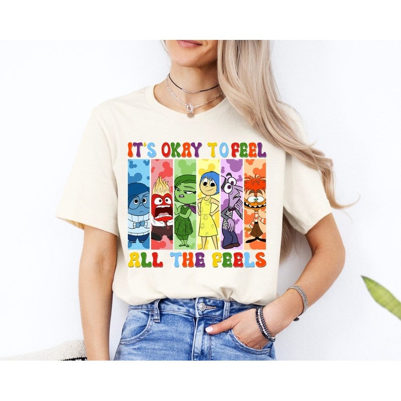 Inside Out All Emotions T-Shirt, It's Okay To Feel All The Feels Shirt ...