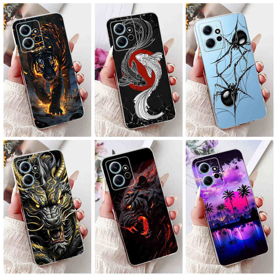 สําหรับ Xiaomi Redmi หมายเหตุ 12 4G ใหม่แฟชั่น Dragon Spider สไตล์รูป ...