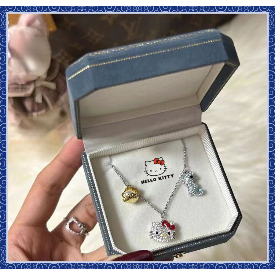 Hello Kitty น่ารัก Ocean Flavour สร้อยข้อมือมุกน้ําจืด Silva สร้อย ...