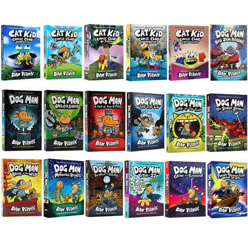 ปกแข็งDog Man Cat Kid Series Books dogman Childrens Collection โดย Dav ...