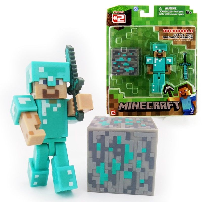 . 8,000 คนคอลเลกชัน Minecraft รุ่น Minecraft Building Block Man 10 ซม. ...