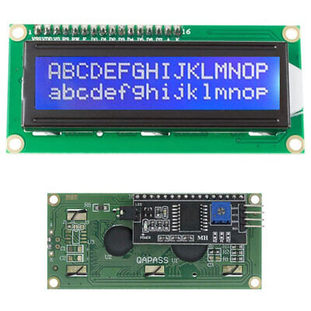 จอแสดงผล 1602 LCD (Blue Screen) 16x2 LCD พร้อมบัดกรี I2C Adapter ...