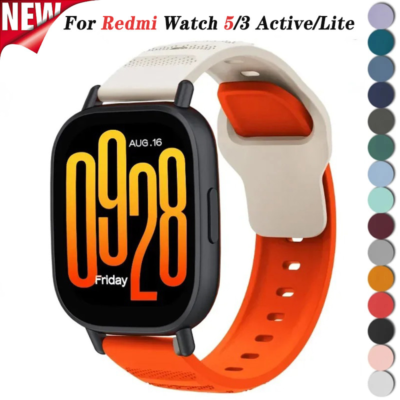 สายซิลิโคนสําหรับ Redmi Watch 5 Active 5 Lite SmartWatch Sport Soft ...