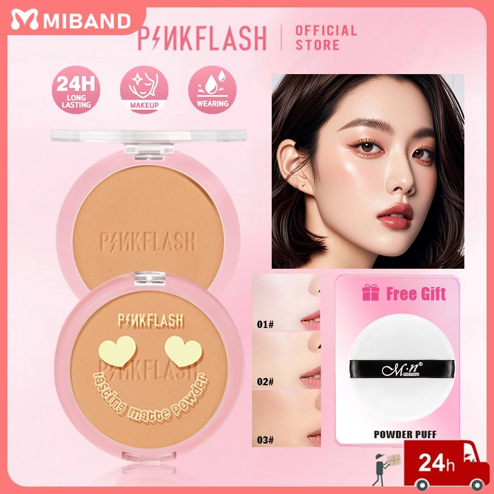 พร้อมส่ง 【ซื้อ 1 แถม 1 พัฟ】PINKFLASH OhMySelf Pressed Powder Compacts ...