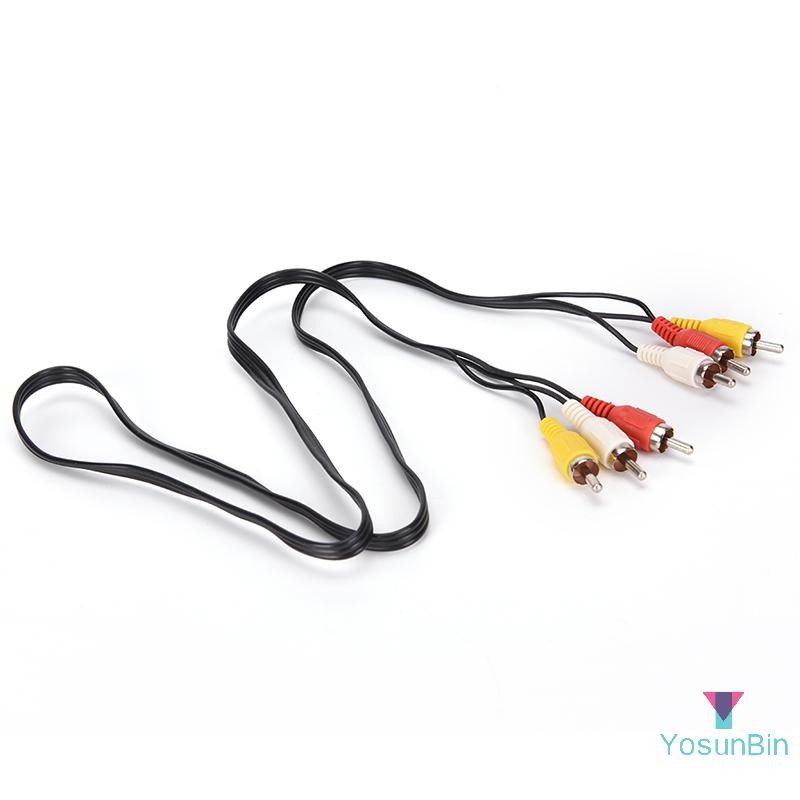 Yosunbin] 3 RCA Male to 3 RCA Male Composite Audio Video AV Cable Plug ...