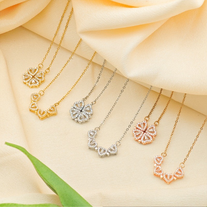 แฟชั่นบุคลิกภาพ High-End Four-Leaf Clover สร้อยคอหรูหราแฟชั่น All-Match ...