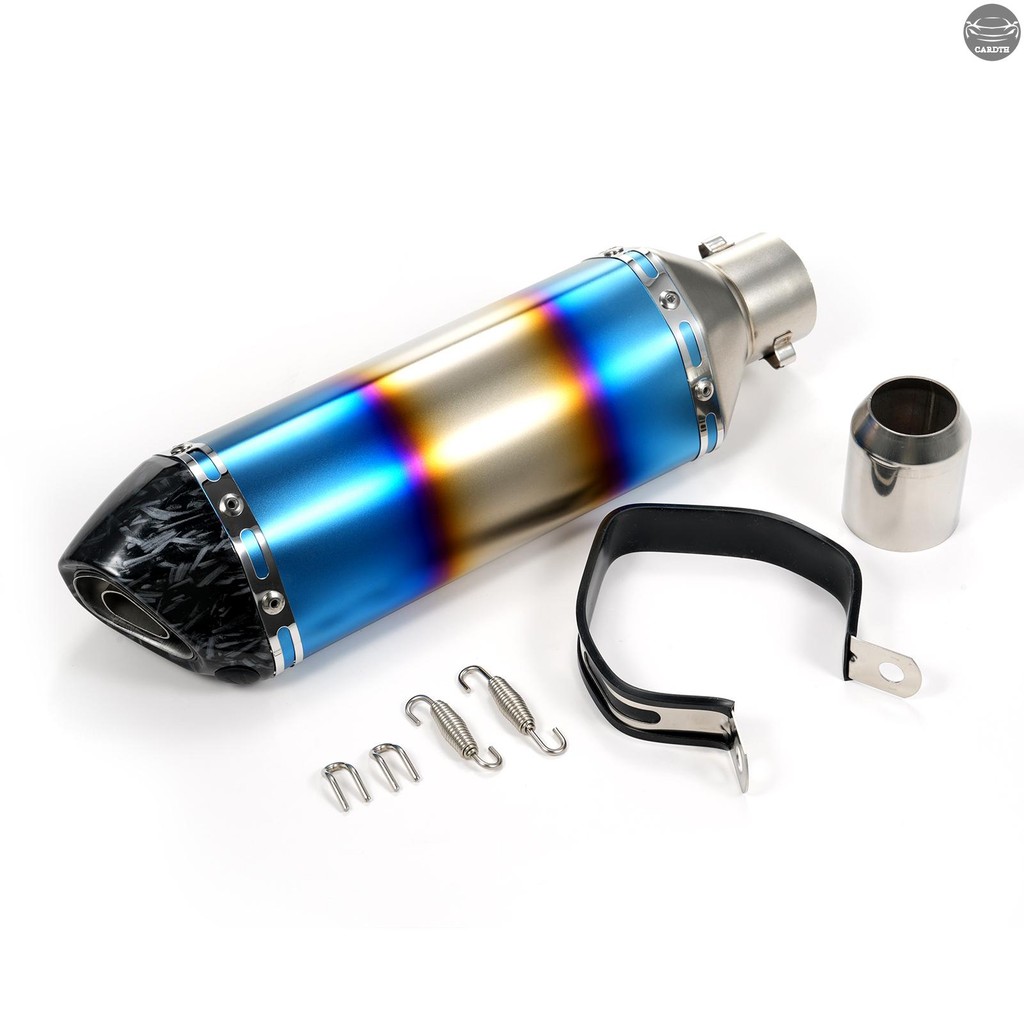 1.5-2in Inlet รถจักรยานยนต์ท่อไอเสียท่อ Slip บน Silencer คาร์บอนไฟเบอร์ ...