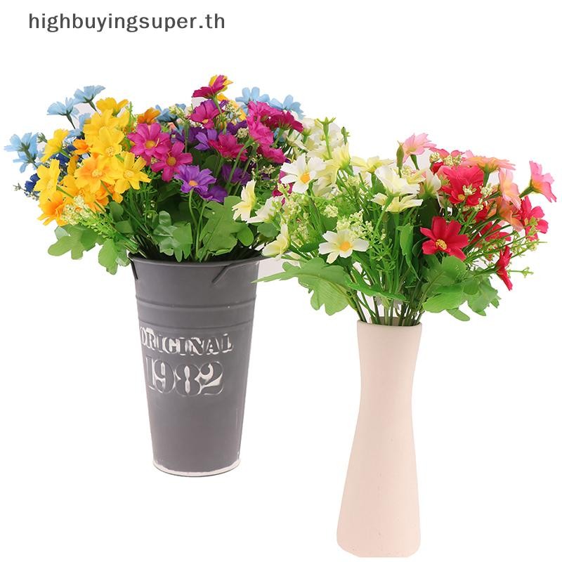 Hrth 1 ช่อดอกไม้ 7 สาขา 28 หัว Daisy ดอกไม้ประดิษฐ์งานแต่งงานถือดอกไม้ ...