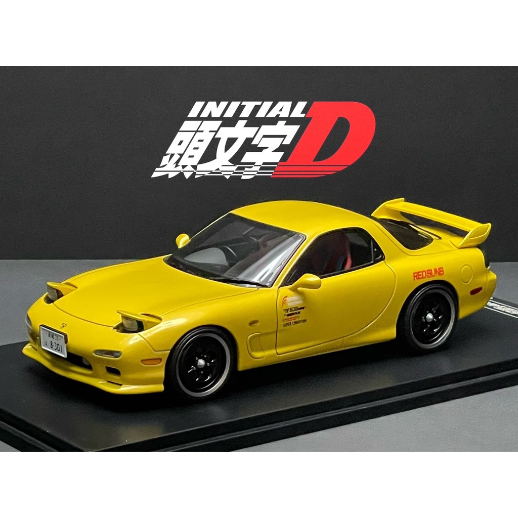[Sale] 1/18 Initial D Autoart Mazda RX7 FD3S Initial D Red Japanese Fleet Keisuke Takahashi ...