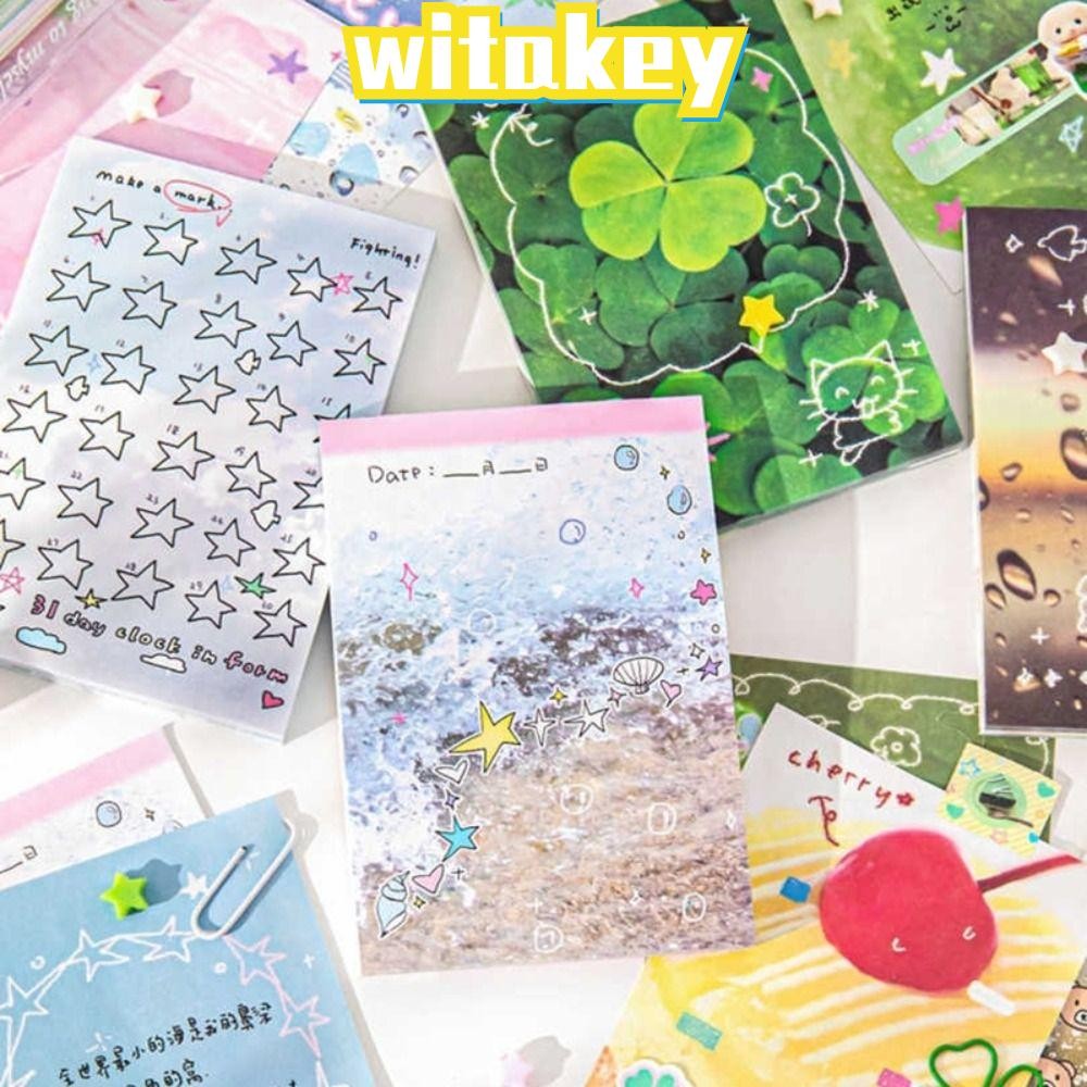 WITAKEY แผ่นบันทึก, รอบความฝันซีรีส์ 60 แผ่นไดอารี่ Notepad, การ์ตูนของขวัญอเนกประสงค์สมุดภาพ ...