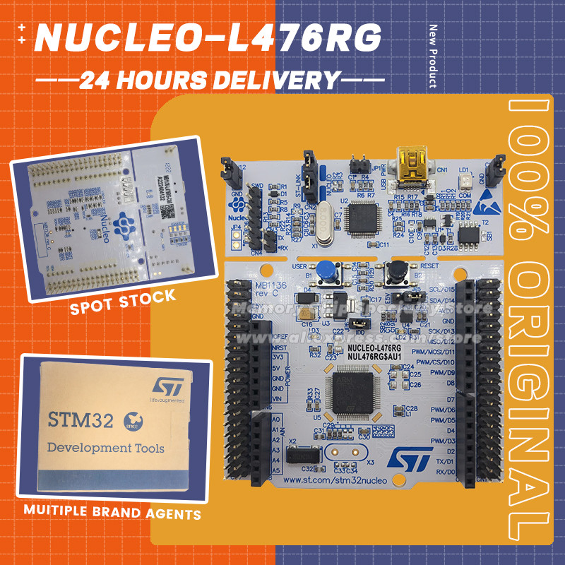 1ชิ้น/ล็อต! NUCLEO-L476RG MCU STM32L476RGT6 MCU STM32L บอร์ดพัฒนาใหม่ ...
