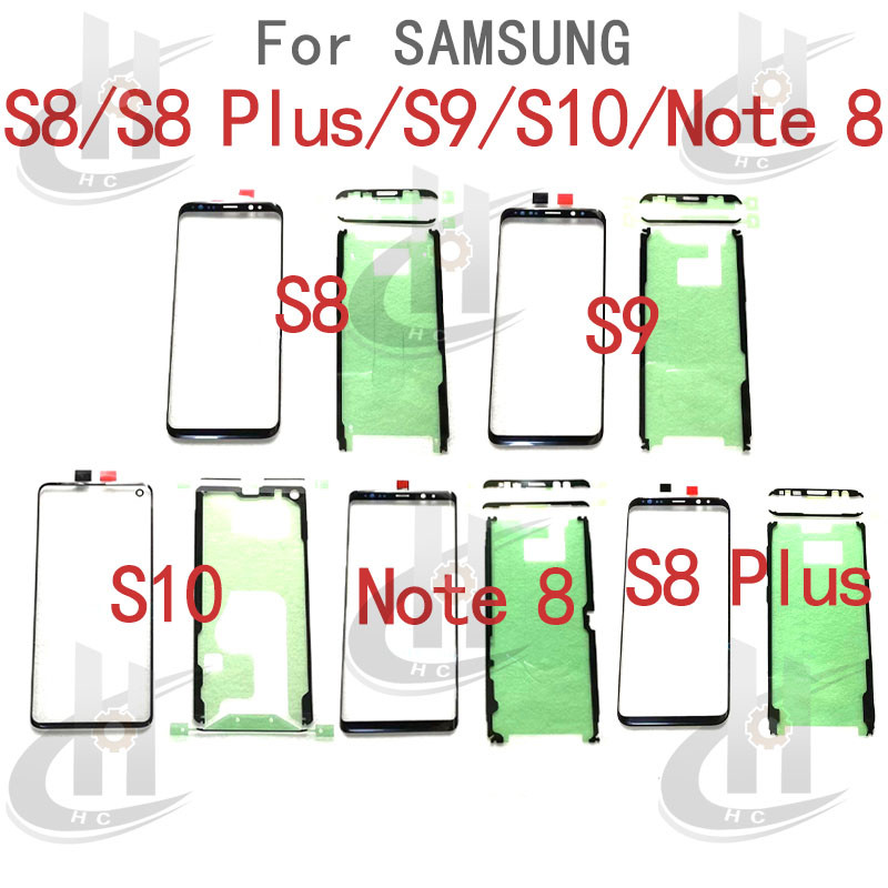 สําหรับ Samsung Galaxy S8 / S8 Plus / Note 8 / S9 / S10 หน้าจอสัมผัสกระจกด้านหน้าจอแสดงผล LCD ...