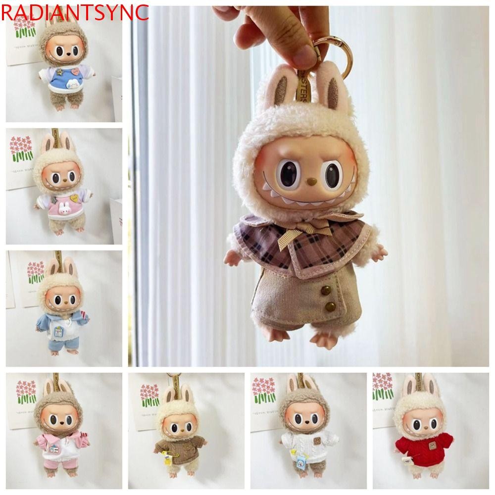 Radiantsync Labubu Time เสื้อผ้า, เสื้อผ้าตุ๊กตาโครเชต์ Hoodie 17 ซม.ผ้าฝ้ายตุ๊กตาเสื้อผ้า, Trim ...